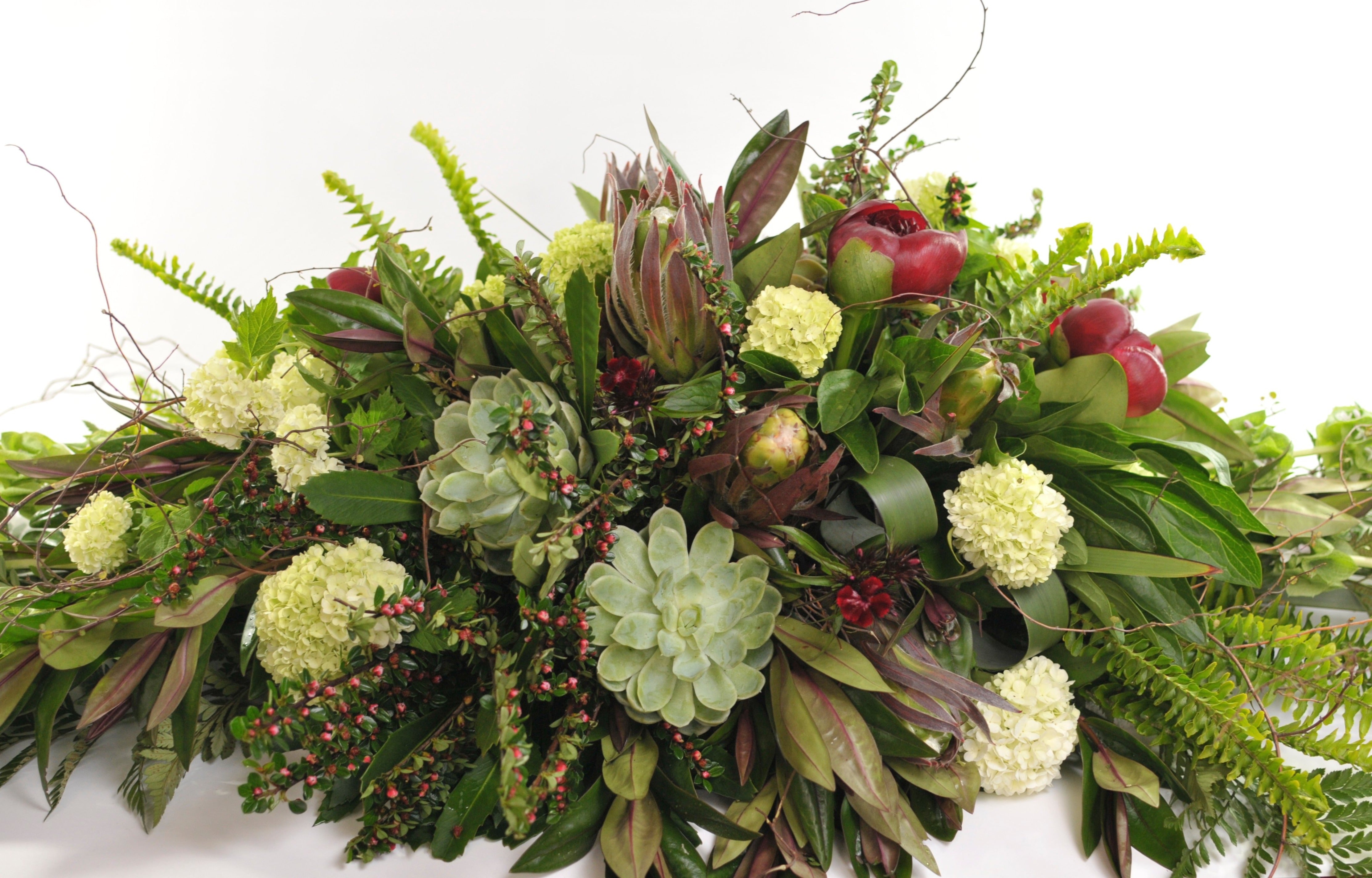 Native New Zealand Foliage Casket Spray – Flowers By Tanya